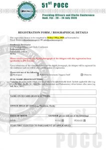 POCC REGISTRATION FORM - Parliament of the Republic of Fiji