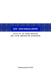 Office of the Prime Minister and Fijian Immigration Department Annual ...